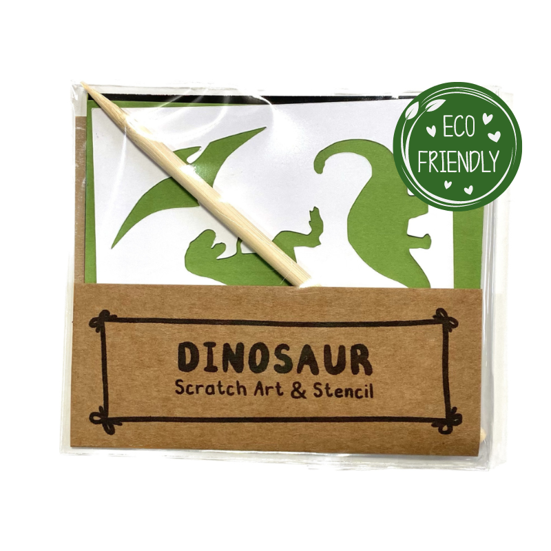 Dinosaur Scratch Art Kit - Eco-Friendly Party Favour for Kids | Red Beau